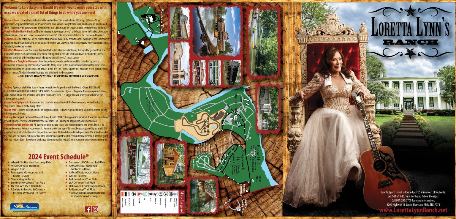 Loretta Lynn's Ranch Map - Loretta Lynn Ranch